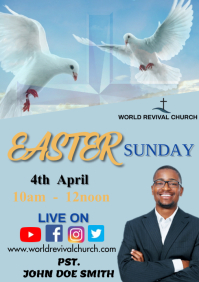 Flyer / Poster Easter Church Service Template | PosterMyWall