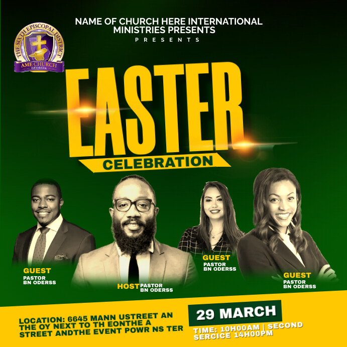 Copy of easter service | PosterMyWall