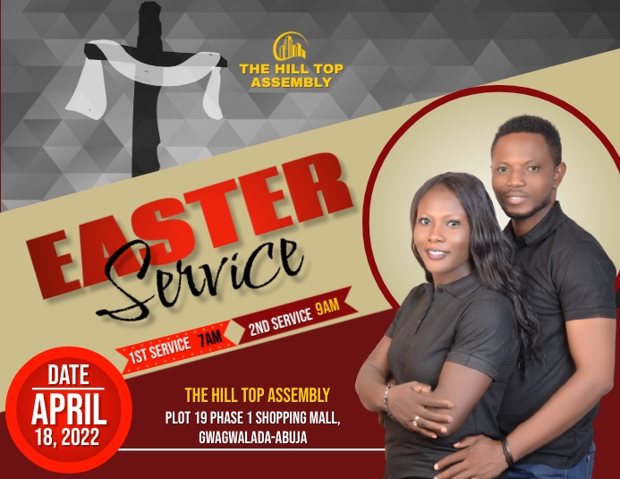 Easter service Template | PosterMyWall