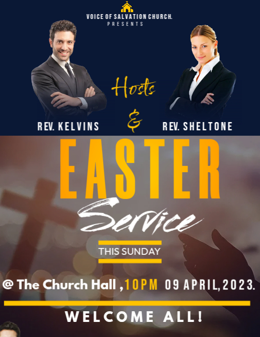 Easter service Template | PosterMyWall