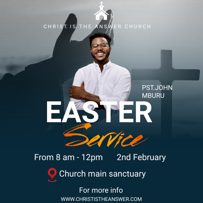 Easter service Template | PosterMyWall