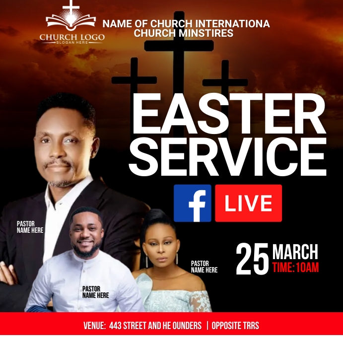 easter service Template | PosterMyWall