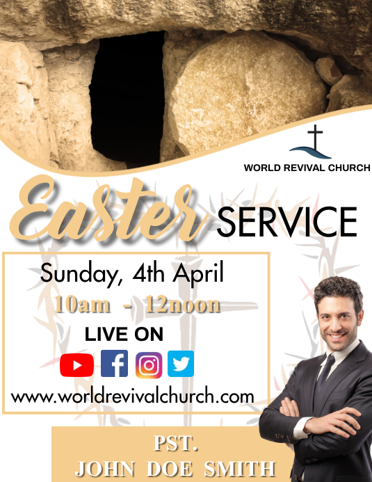 Easter Service Template | PosterMyWall