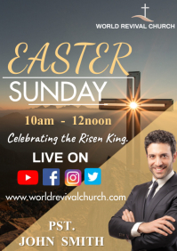 Flyer / Poster Easter Church Service Template | PosterMyWall
