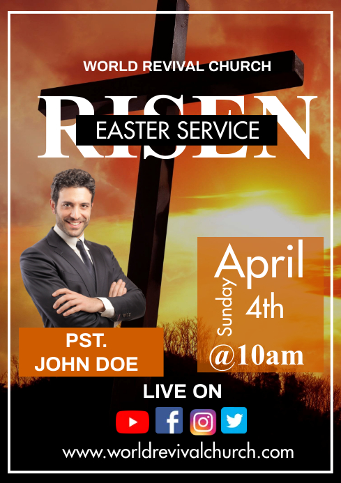Easter Service Template | PosterMyWall