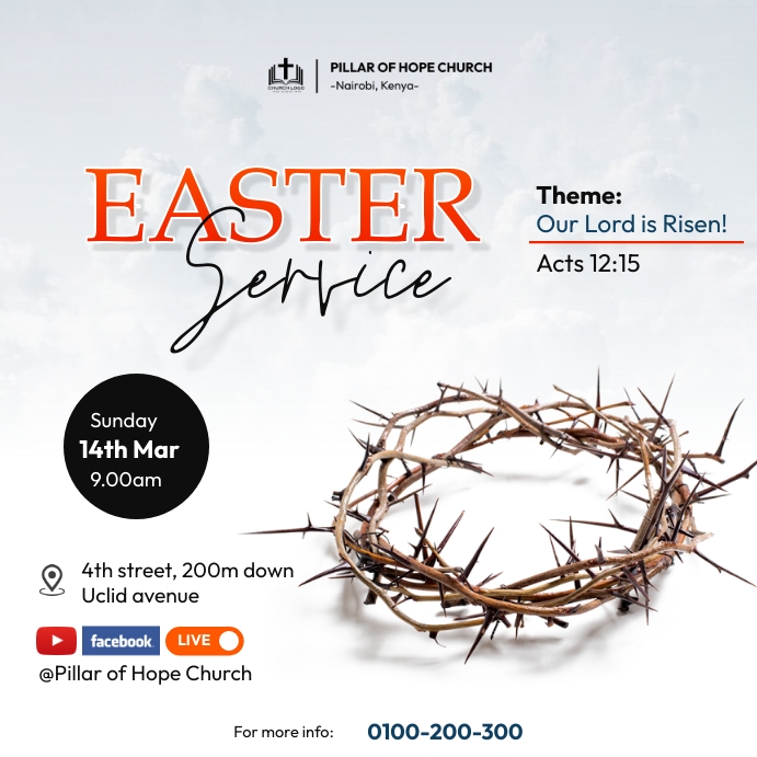Copy of Easter service | PosterMyWall