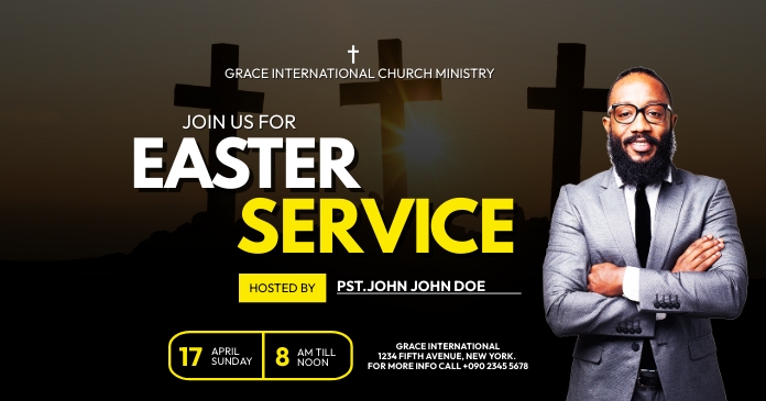 EASTER SERVICE FLYER Template | PosterMyWall