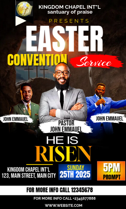 Copy of easter service flyer | PosterMyWall