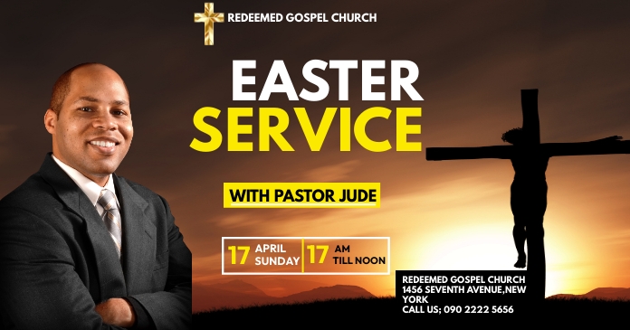 Easter Service Flyer Template | PosterMyWall