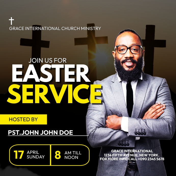 EASTER SERVICE FLYER Template | PosterMyWall