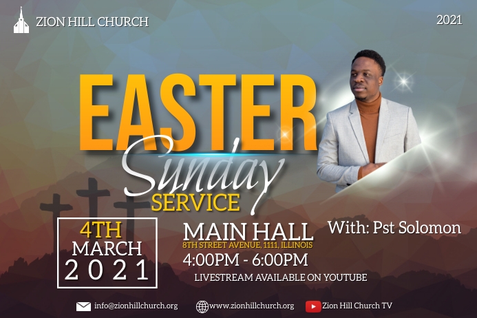 easter service flyer Template | PosterMyWall