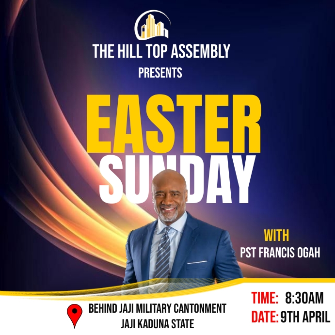 Easter service flyer template | PosterMyWall