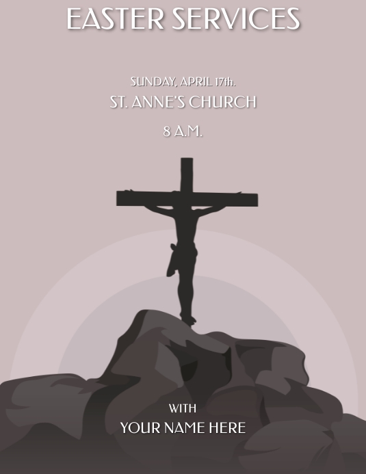 Plantilla de EASTER SERVICES | PosterMyWall