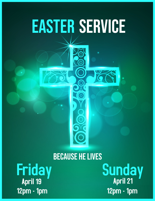 Easter Services Flyer Template | PosterMyWall