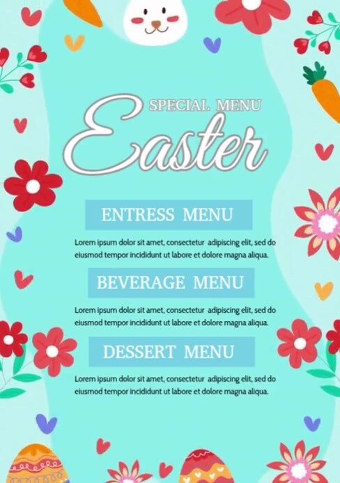 Easter Special Menu Template | PosterMyWall