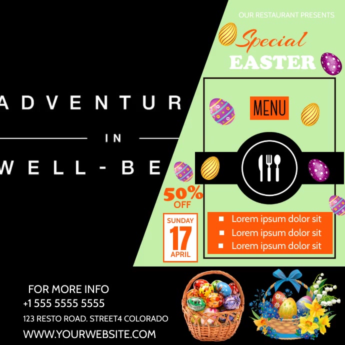 Copy of easter special restaurant offer | PosterMyWall