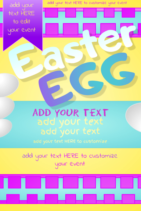 Easter Spring Egg Hunt Childrens Party Kids Family Community Template ...