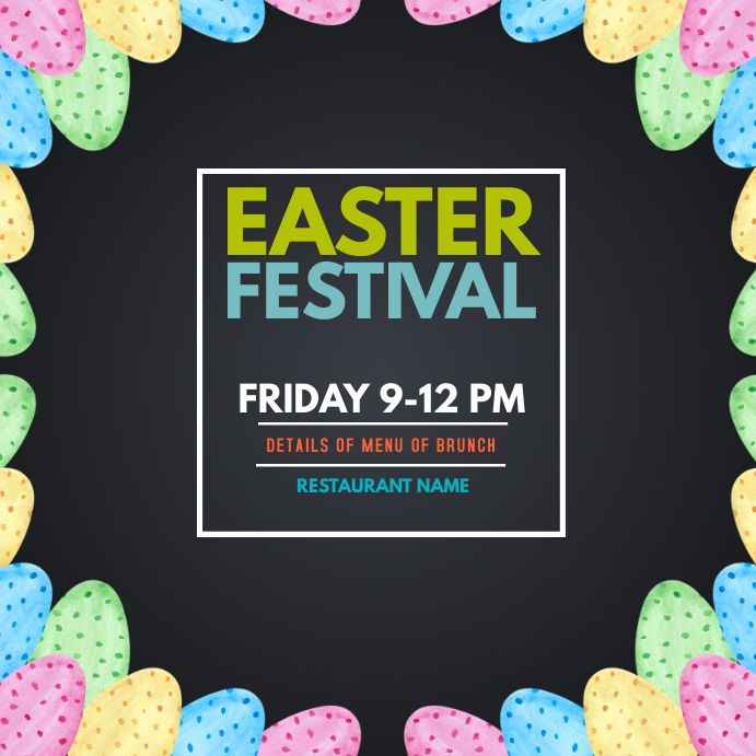 Copy of EASTER SQUARE TEMPLATE | PosterMyWall