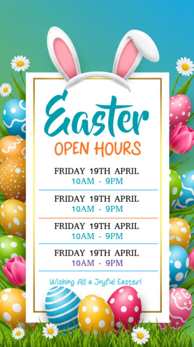 Copy of Easter store hours | PosterMyWall