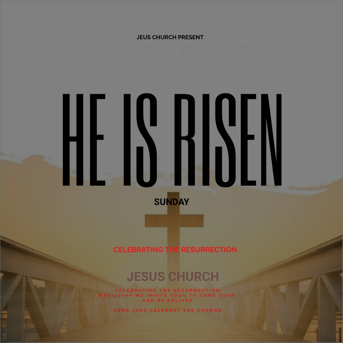 EASTER SUNDAY, (1) Template | PosterMyWall