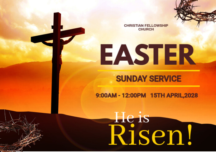 Easter Sunday A3 Template | PosterMyWall