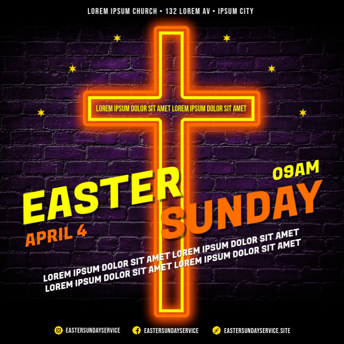 Copy of EASTER SUNDAY BANNER | PosterMyWall