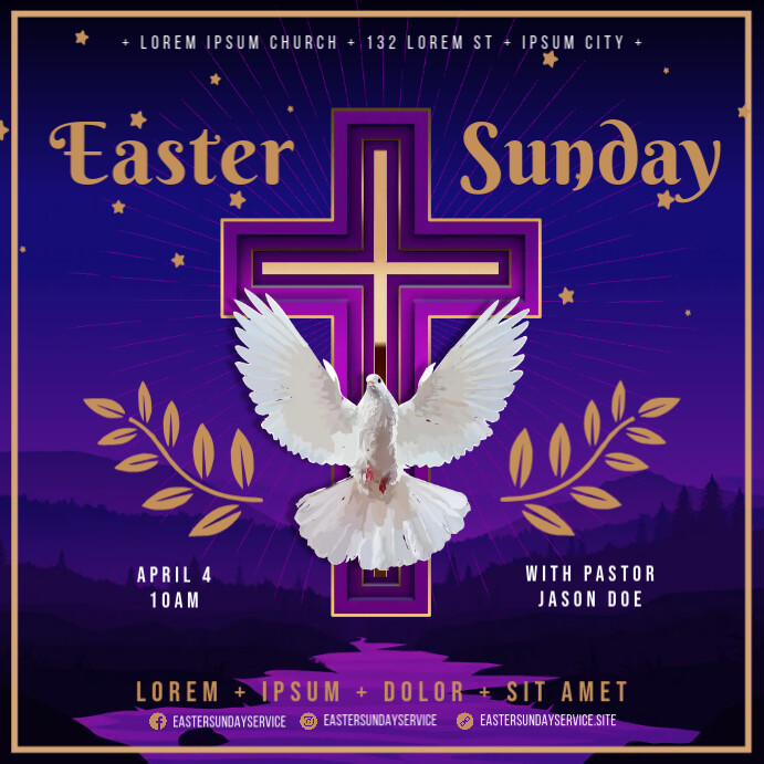 Copy of EASTER SUNDAY BANNER | PosterMyWall