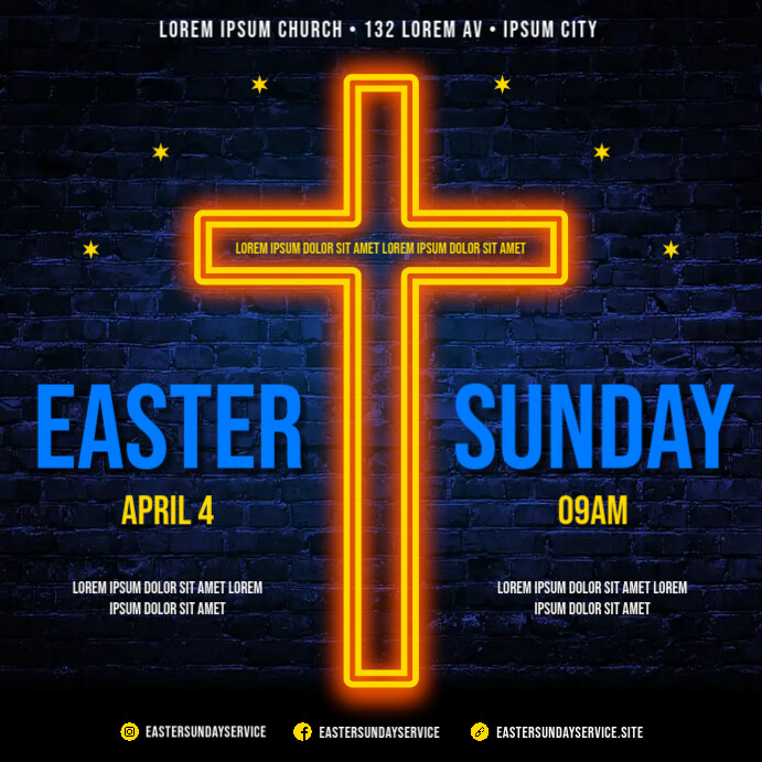 EASTER SUNDAY BANNER Template | PosterMyWall