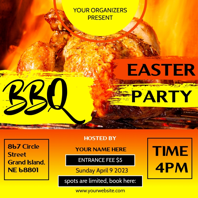 Easter Sunday Barbecue Template | PosterMyWall