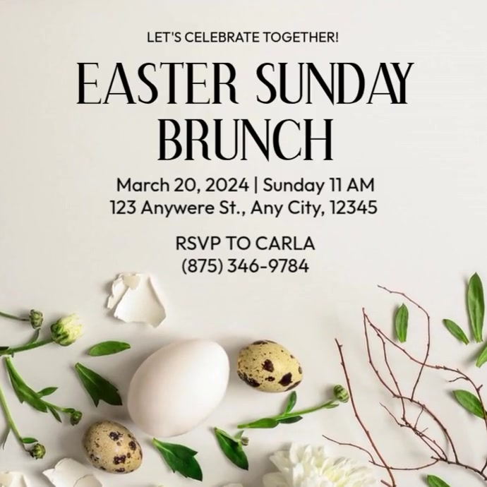 Easter Sunday Brunch Ads Template | PosterMyWall