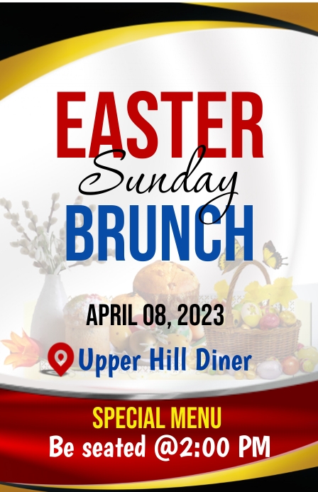 Easter Sunday Brunch Template | PosterMyWall