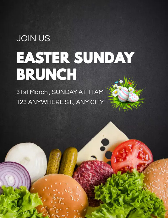 Easter Sunday Brunch Templat | PosterMyWall