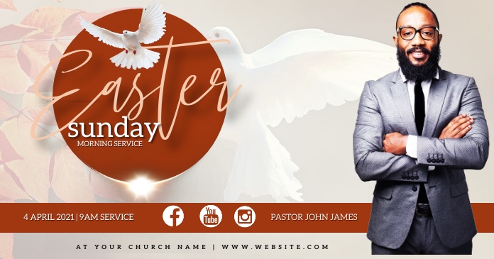 EASTER Sunday Church Event Flyer Template | PosterMyWall