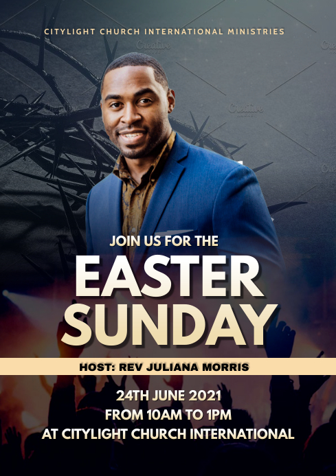 Copy of easter sunday church flyer | PosterMyWall