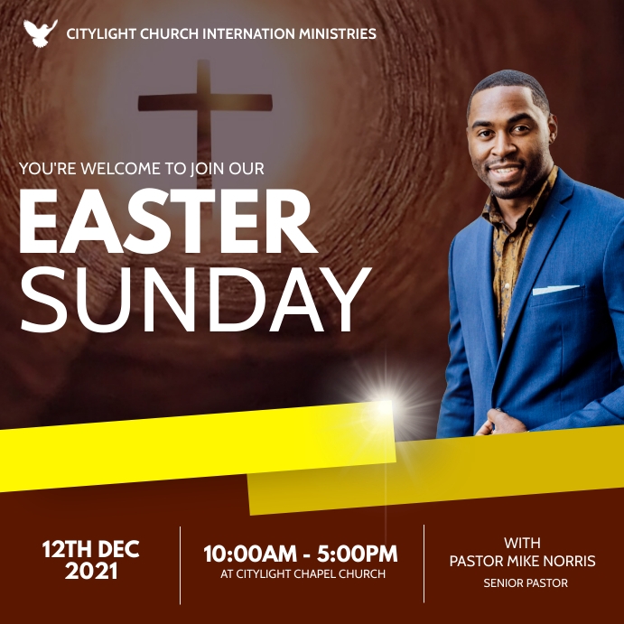 easter sunday church flyer Template | PosterMyWall