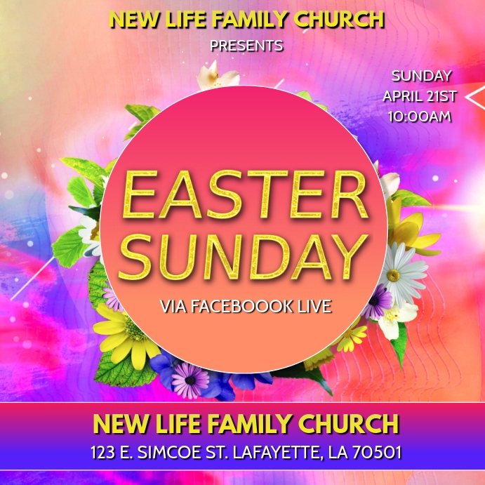 EASTER SUNDAY CHURCH FLYER TEMPLATE | PosterMyWall