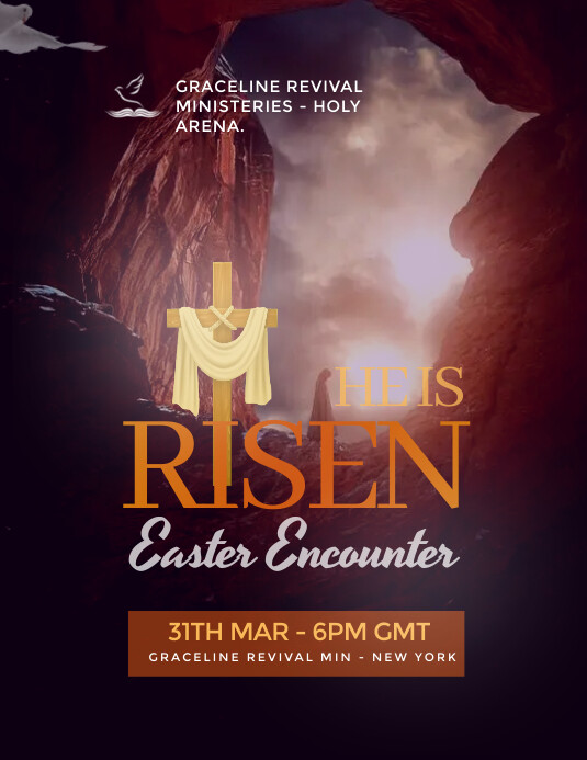 Easter Sunday church flyer template | PosterMyWall