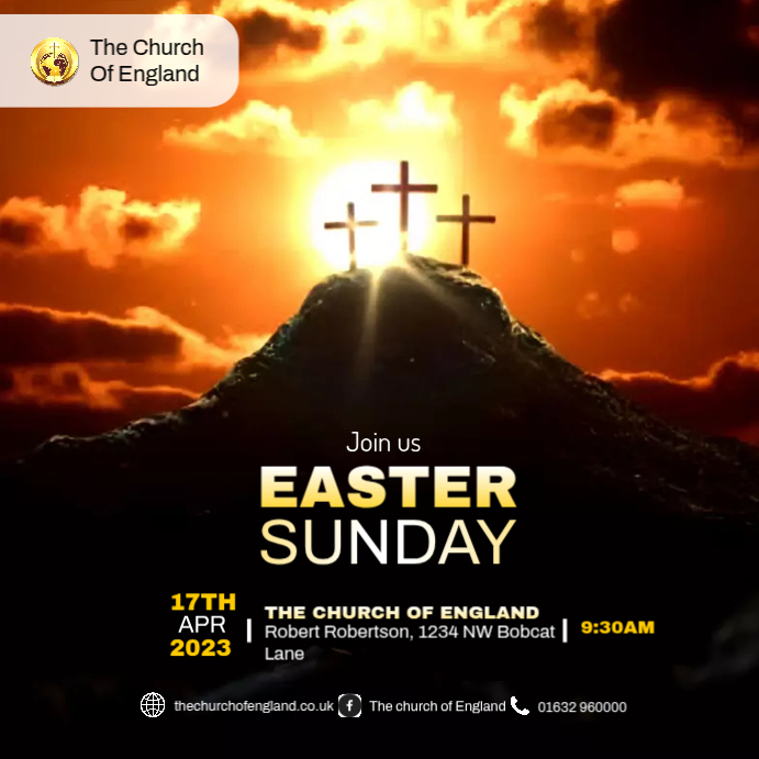 Copy of Easter sunday church poster | PosterMyWall