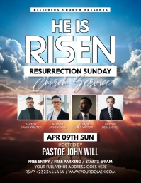 Easter church service Template | PosterMyWall
