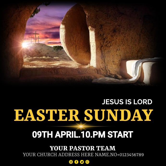 Copy of Easter sunday church service | PosterMyWall