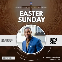 easter sunday church service flyer template | PosterMyWall