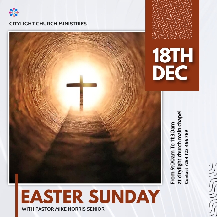 easter sunday church service flyer template | PosterMyWall