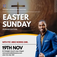 easter sunday church service flyer template | PosterMyWall