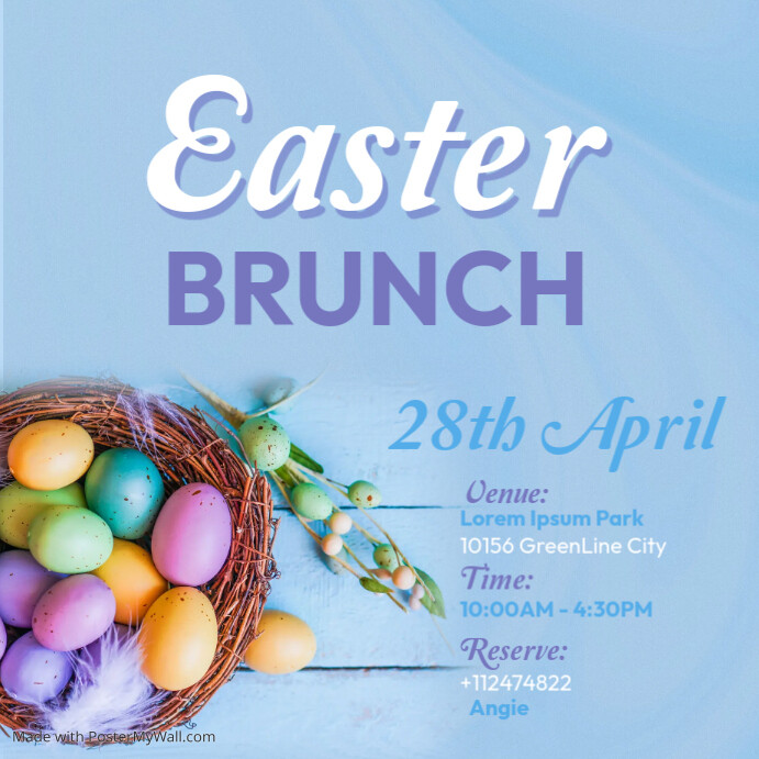Easter Sunday Church Service poster template | PosterMyWall