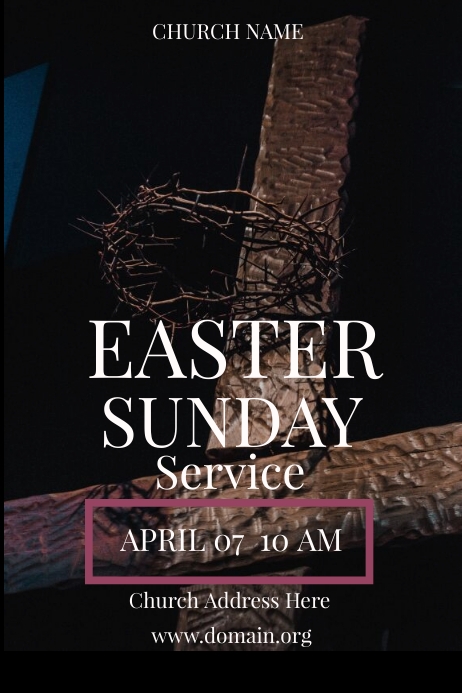 Modèle Easter Sunday Church Template | PosterMyWall