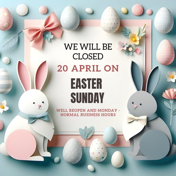 Easter Sunday Closed Instagram Post Template | PosterMyWall