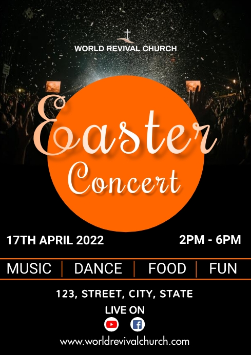 Easter Sunday concert Template | PosterMyWall