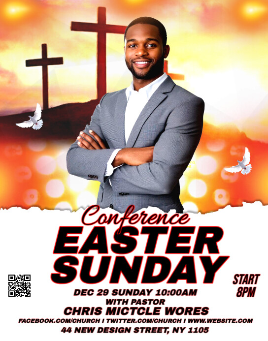 Easter Sunday Conference Flyer Template | PosterMyWall