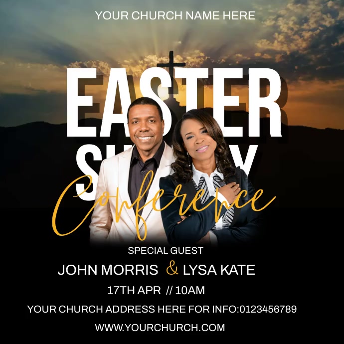 Easter Sunday conference template | PosterMyWall