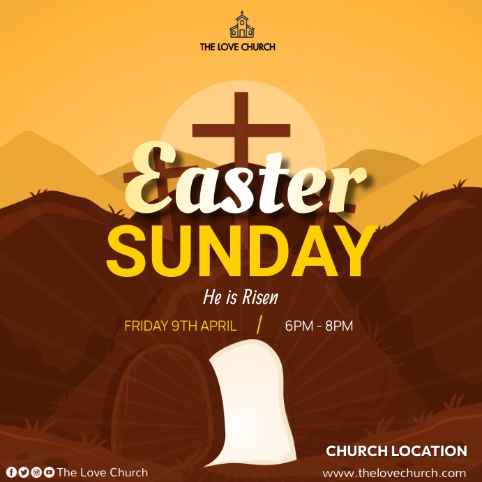 Easter Sunday Template | PosterMyWall